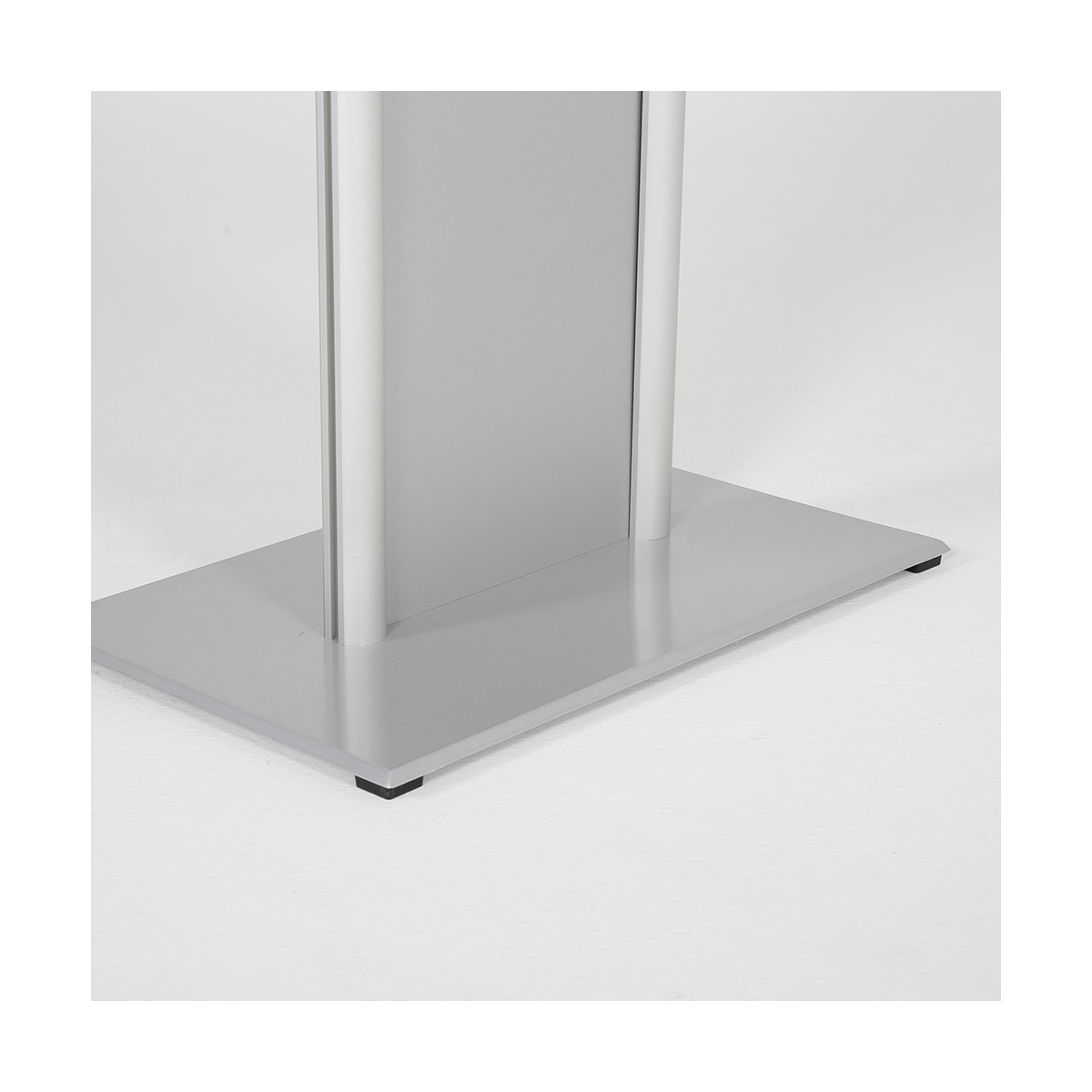 Előadói pulpitus, üveg fedlappal, ezüst színű, alumínium előlappal ...